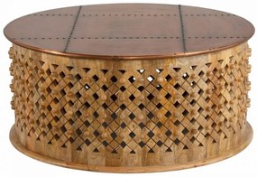 Danish style Konferenční stolek Hima, 80 cm, hnědá