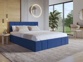 Eka Čalouněná postel SAMANTA 140x200 cm Barva látky Trinity: Hnědá (Trinity 2307)