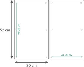 Ochranné skleněné panely MARBLE na sporáky – 2 ks, ZELLER, černé