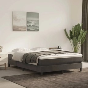 Rám postele s boxspringem tmavě šedá 140 x 200 cm samet 3120773