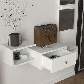 Casarredo - Komfort nábytek Závěsná skříňka s policemi a zrcadly BENITO bílá