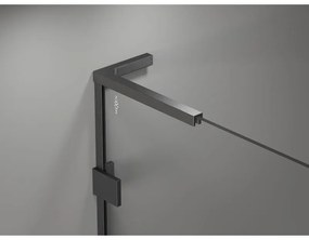 Mexen Lunar, L sklápěcí sprchový kout levý 70 x 70 cm, 8mm čiré sklo, profil grafit broušený, 834L-070-070-66-00-L
