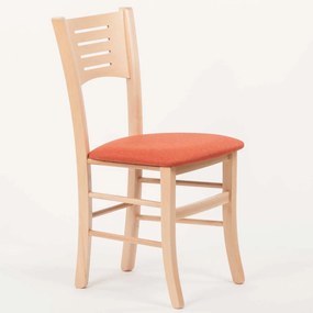 Stima Židle VERONA s čalouněným sedákem Odstín: Buk, Látky: LUX terracotta 10