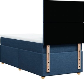 Box spring postel s matrací modrá 90x200 cm textil 3291162