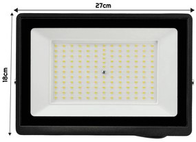 BERGE LED reflektor 100W - PIR senzor pohybu - studená bílá