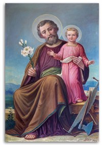 Gario Obraz na plátně Svatý Josef s Ježíškem, Roznav Rozměry: 40 x 60 cm