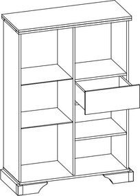 Sestava II SCORDIA barva barva borovice andersen/zlatý dub
