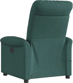 Elektrické masážní polohovací křeslo tmavě zelené textil 3303250