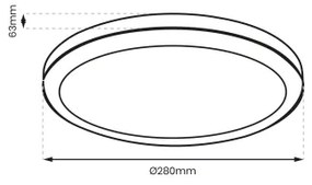 Brilagi - LED Koupelnové stropní svítidlo PERA LED/24W/230V pr. 28 cm IP65 černá