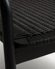 Černé dřevěné/bez čalounění křeslo Derile – Kave Home
