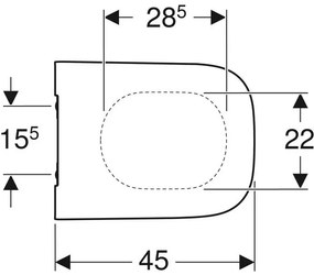 Geberit Smyle Square WC sedátko slim s automatickým sklápěním, bílá 500.687.01.1