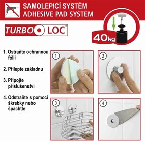 WENKO 2 ks náhradní základny, řada UNO BEZ VRTÁNÍ TurboLoc  kovově lesklé x6x6 cm