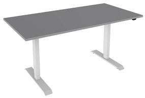 NOBL Dynamic Elektr. nastavitelný polohovací stůl 160x80 Dynamic Dekor stolové desky: šedá, Barva podnože: bílá