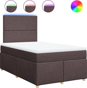 Box spring postel s matrací tmavě hnědá 120x200 cm textil 3293543