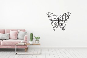 Lepy.cz Samolepka na zeď Motýl - geometrický Velikost (šířka x výška): 40x30cm, Barevná varianta: Karafiátová růžová