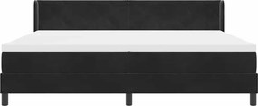 Postel s boxspringem s čelo Černý 200 x 200 cm samet 3341542