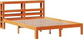 Postel bez matrace voskově hnědá 135 x 190 cm masivní borovice 3306060