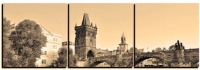 Obraz na plátně - Karlův most v Praze - panoráma 5259FB (90x30 cm)