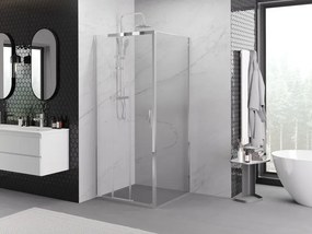 Mexen Exo, posuvná sprchová kabina, dveře 85 cm + boční stěna 85 cm, transparentní sklo, chrom, 8153-085-085-01-00