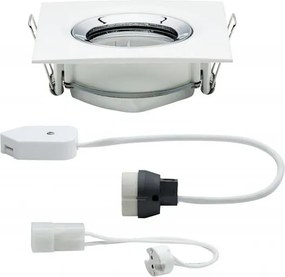 P 93664 Zápustné svítidlo Nova IP65 hranaté max. 35W bílá / chrom 1ks výklopné - PAULMANN