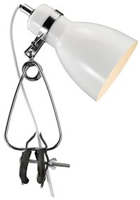 Nordlux - Stolní lampa s klipem CYCLONE 1xE14/15W/230V bílá