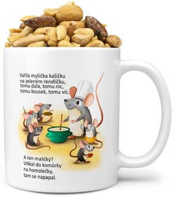 Hrneček Vařila myšička (Náplň hrníčku: Směs slaných oříšků)