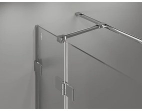 Mexen Lunar T, pravostranný výklopný sprchový kout 125 x 100 cm, 8mm čiré sklo, chromový profil, 834T-125-100-01-00-P