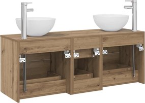 Sada koupelnových skříněk 3 ks Dub artisan 49,5 x 41 x 64,5 cm 3405818