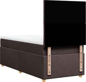 Box spring postel s matrací tmavě hnědá 100 x 200 cm textil 3291194