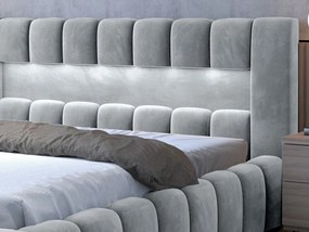 Dvoulůžková postel LAMICA II 180x200 s LED osvětlením Monolith - výběr z 2 provedení