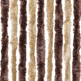 Závěs proti hmyzu béžový a světle hnědý 56 x 185 cm Chenille 284272