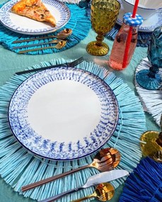 Ragan Sada jídelních talířů Optimo 6 kusů, bílá/modrá, 26 cm