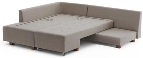 Hanah Home Rozkládací rohová pohovka MANAMA béžová levý roh 825BLC2543