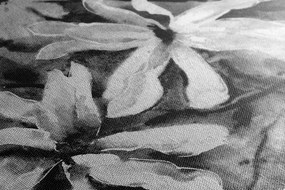 Obraz rozkvetlý akvarelový strom v černobílém provedení Varianta: 90x60
