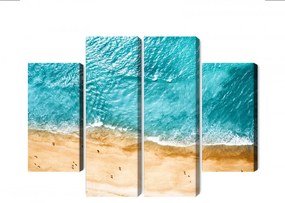 Vícedílný obraz Letecký Pohled Na Oceán A Pláž Nedostatek Nedostatek Plátno Canvas 200x150