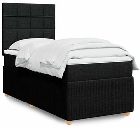 Box spring postel s matrací černá 80 x 200 cm textil 3294185