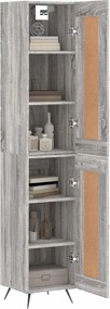 Skříň highboard šedá sonoma 34,5 x 34 x 180 cm kompozitní dřevo 3200431