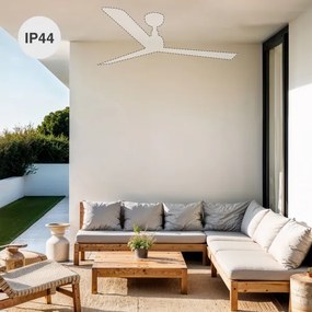 FARO 34371 - Stropní ventilátor MARINE M pr. 125 cm hnědá/černá IP44 + DO