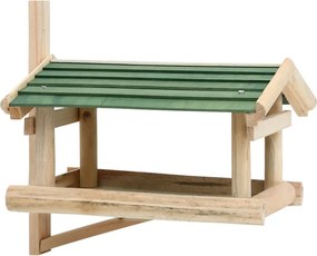 Krmítko pro ptáky masivní dřevo 35 x 29,5 x 21 cm 314818