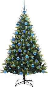 Umělý skládací vánoční stromeček 300 LED Zelená 180 cm PVC a PE 3395998