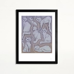 Lucie Talaber | One Eye Cat Rám: Dubový, Velikost: 60 x 40 cm