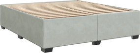 Box spring postel s matrací světle šedá 180x200 cm samet 3290978