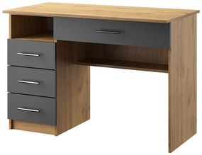 Pracovní stůl OFFICE KIT 1 levý dub apalačský/šedá