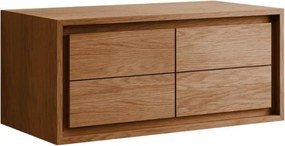 Hnědá závěsná skříňka pod umyvadlo z teakového dřeva 90x40 cm Kenta – Kave Home