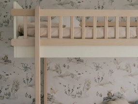 Dětská patrová postel BASIC se žebříkem vpravo 90x200 cm Zvolte barvu: Kašmírová