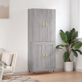 vidaXL Skříň highboard 69,5 x 34 x 180 cm kompozitní dřevo [3195775] Barva: šedá sonoma