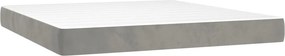 Box spring postel s matrací světle šedá 180x200 cm samet 3143277