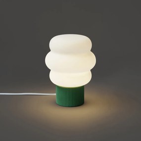 Japandi stolní lampa zelená s opálovým sklem 18cm - Kumo