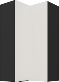 ARIA wb | horní kuchyňská skříňka 60x60 GN-108 2F (90°) rohová s policemi | EXTRA VYSOKÁ | 60x60 cm | černá/bílá
