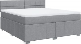 Box spring postel s matrací světle šedá 180 x 200 cm textil 3289447
